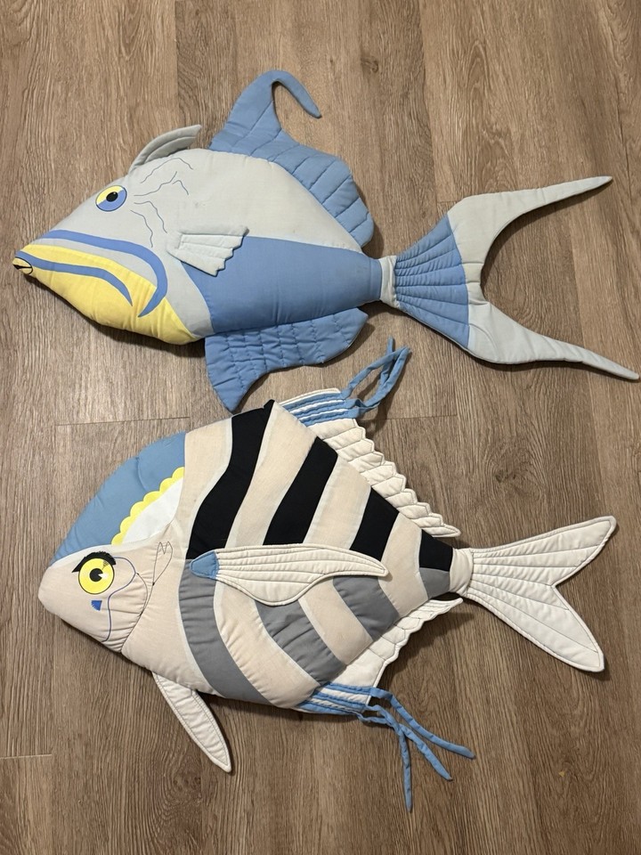 Vintage Angelitos Tropical Fish Pillow Plush El Salvador Handmade 1987 ...