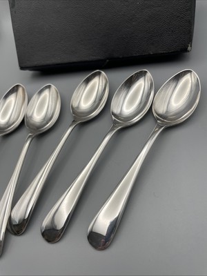 Vintage Viners Of Sheffield 11cm Teaspoons In Box Cutlery Silver Plated ...