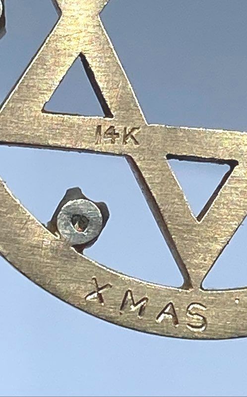 Solid 13K Yellow Gold Diamond Star of David 1.25" Pendant 10g | eBay