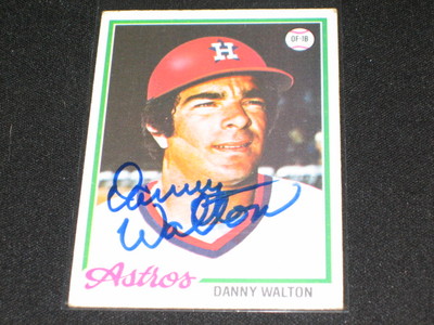 DANNY WALTON ASTROS LEGEND 1978 SIGNED AUTOGRAPHED VINTAGE BASEBALL ...