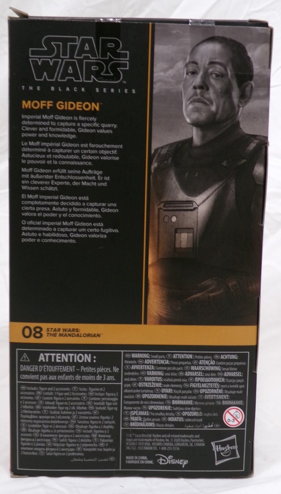 Hasbro Star Wars Black Series Mandalorian Moff Gideon 6" Figure New ...