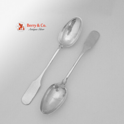Spanish Colonial Silver Oval Soup Spoons Pair Alexander King 1820 | eBay