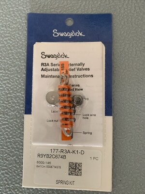 SWAGELOK 177-R3A-K1-D ORANGE SPRING KIT PROPORTIONAL RELIEF VALVES | eBay