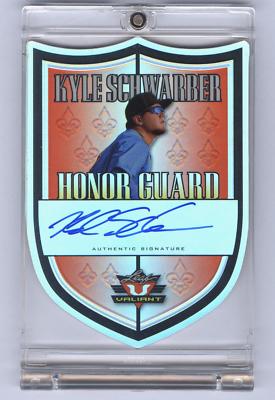 Kyle Schwarber Autograph 2014 Leaf Valiant Die Cut RC #/25 Philadelphia ...