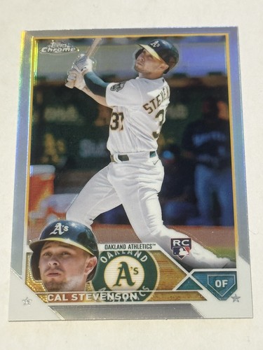 Cal Stevenson 2023 Topps Chrome Refractor Rookie Card RC #199 Oakland ...
