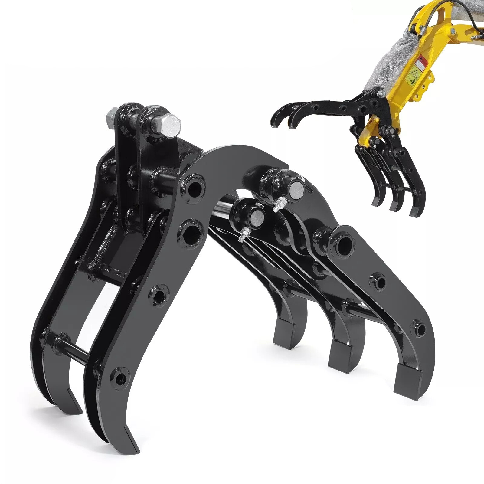 Heavy Duty Grapple Wide Opening Grabber Mini Excavator Attachment with ...