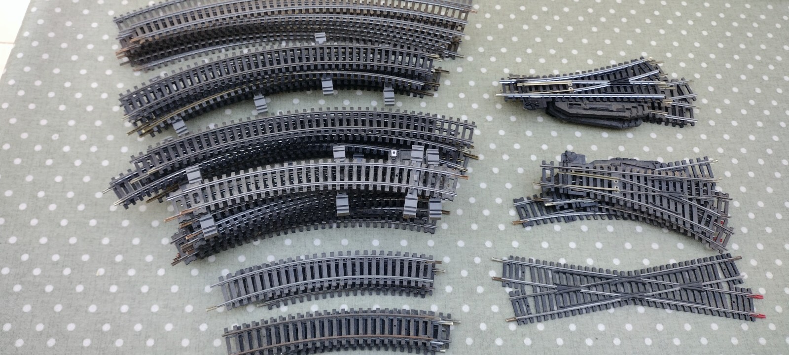 HORNBY DUBLO 00 Train Track Sections - straights, curves and points ...