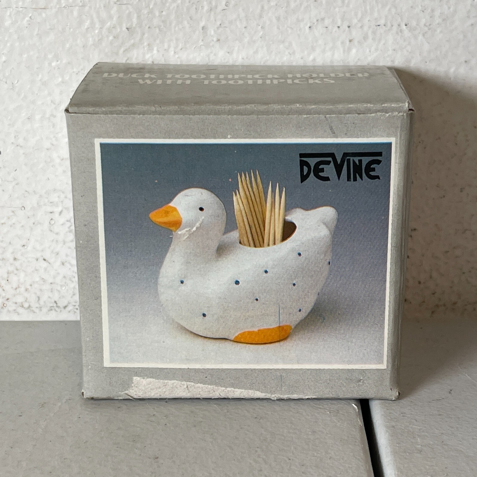 Vintage Divine Duck ToothPicks holder With ToothPicks *BRAND NEW* | eBay
