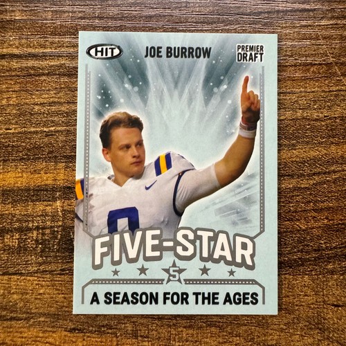 2020 Sage Hit Joe Burrow Five Star Season for the Ages Silver #92 CIN ...