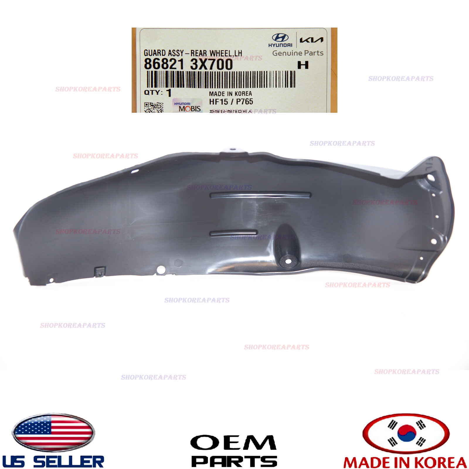 Genuine Fender Liner Rear LEFT Driver Side ⭐OEM⭐ Hyundai Elantra Sedan ...