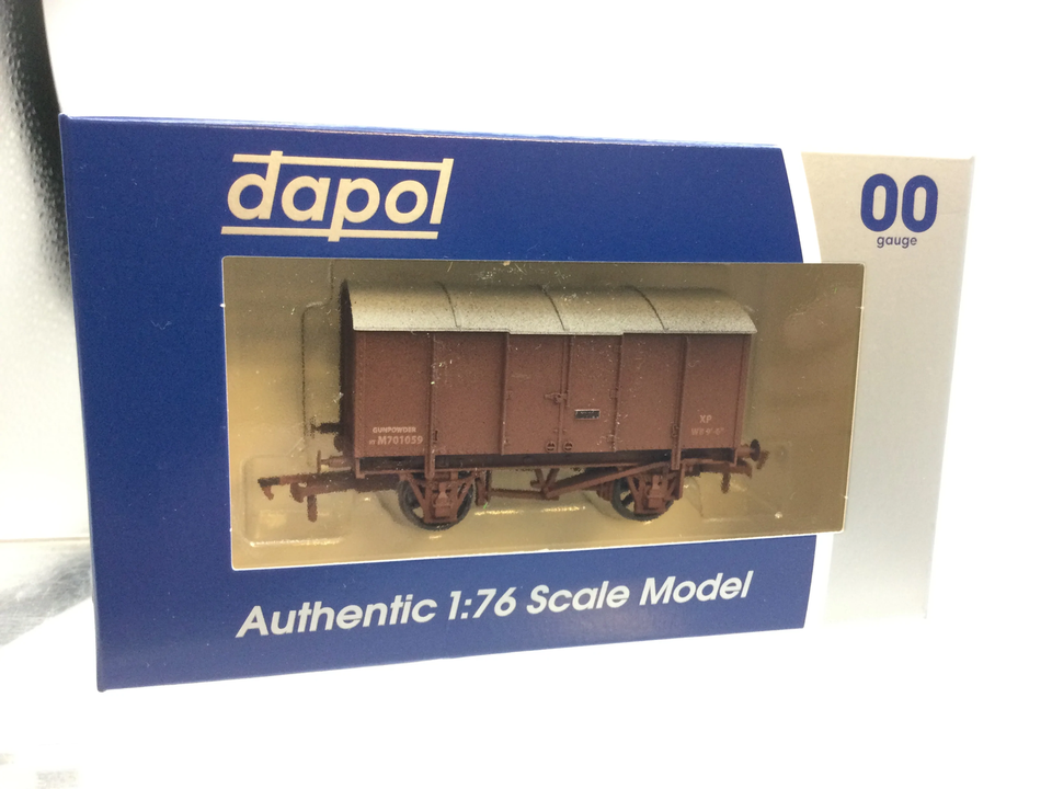 Dapol 4F-013-036 OO Gauge Gunpowder Van BR Bauxite 701059 Weathered | eBay