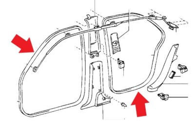 Toyota Lexus Genuine CELSIOR UCF31 LS430 UCF30 03-06 DOOR OPENING TRIM ...