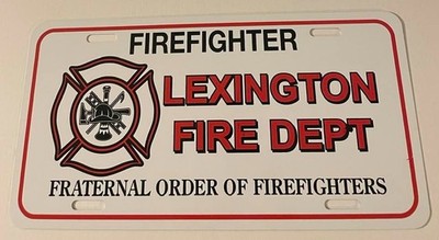 Lexington Fire Department License Plate Firefighter Kentucky | eBay