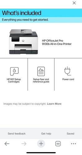 hp office jet pro 9130b new color printer/fax | eBay