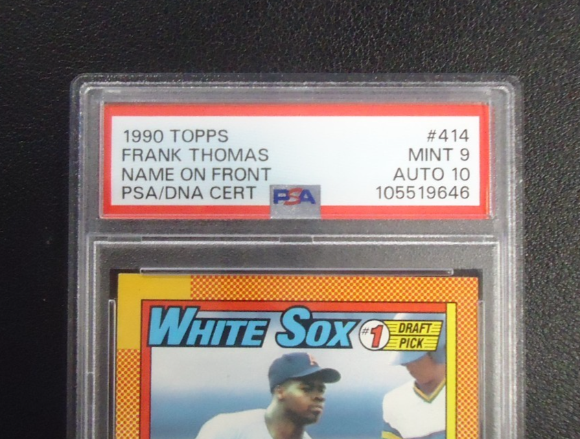 Frank Thomas 1990 TOPPS ROOKIE (AFTER MARKET AUTO) #414 - PSA MINT 9 ...