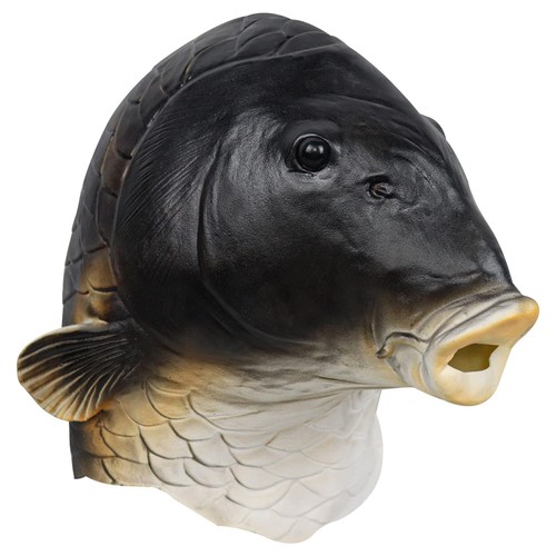 Halloween Fish Mask Costume Animal Realistic Fish Head Latex Headgear ...