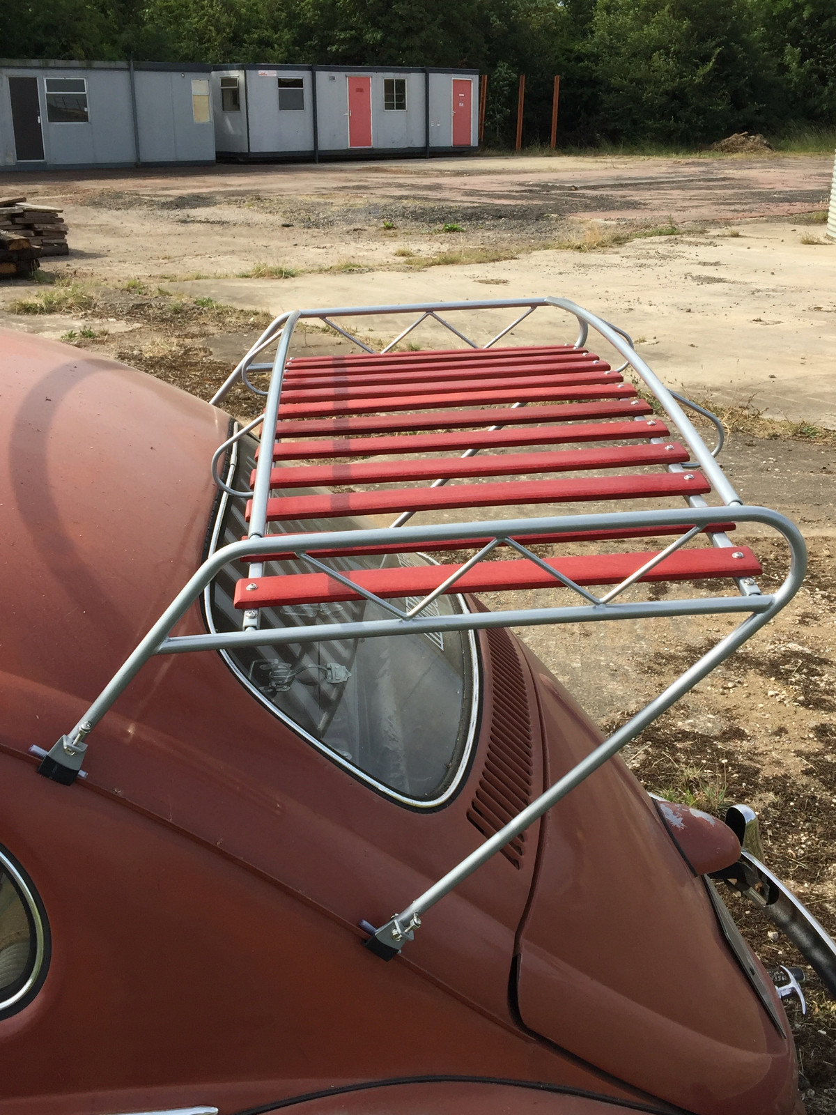 VW Classic Beetle roof rack Jim Dandy style powder coating with wood ...
