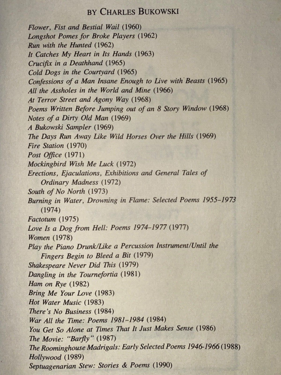 Charles Bukowski Poems Beautiful Boy