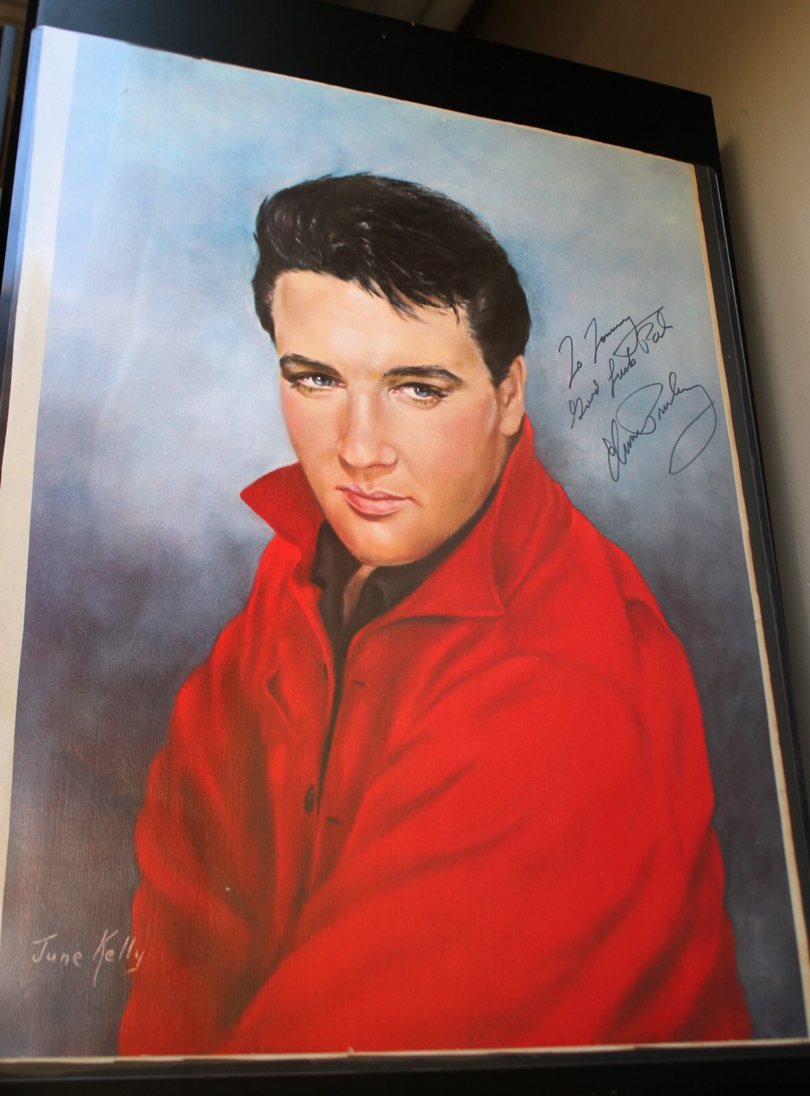 Elvis Presley ~ Signed Autographed Large Vintage Color Portrait Auto ...