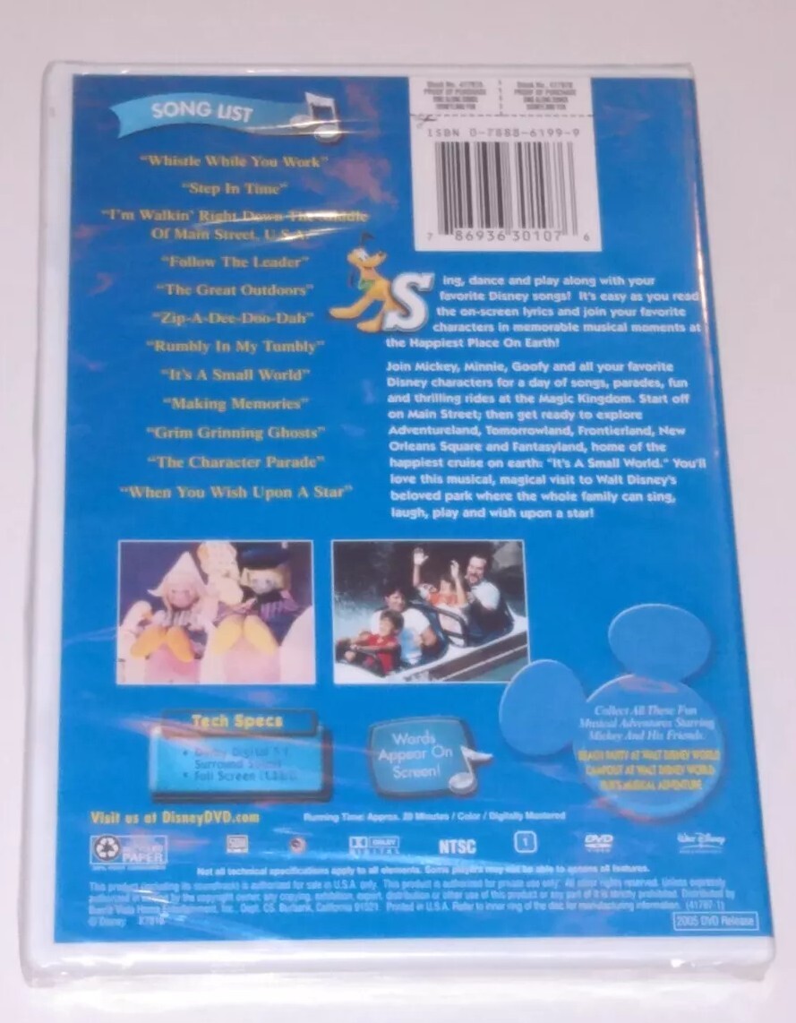 Sing-Along Songs: Disneyland Fun (DVD) for sale online | eBay