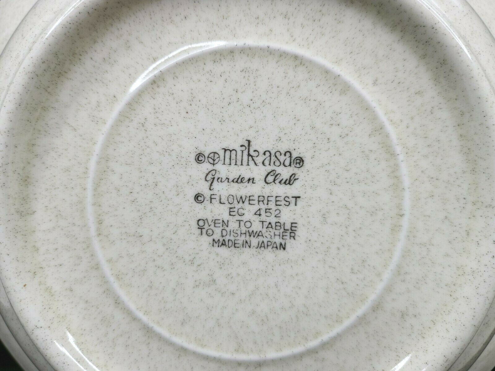 12 Mikasa Flower Fest Soup Cereal Bowls Set Vintage 8.5" Garden EC452 ...