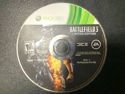 Battlefield 3 Limited Edition Single Player Campaign Xbox 360 Disc 2 ...