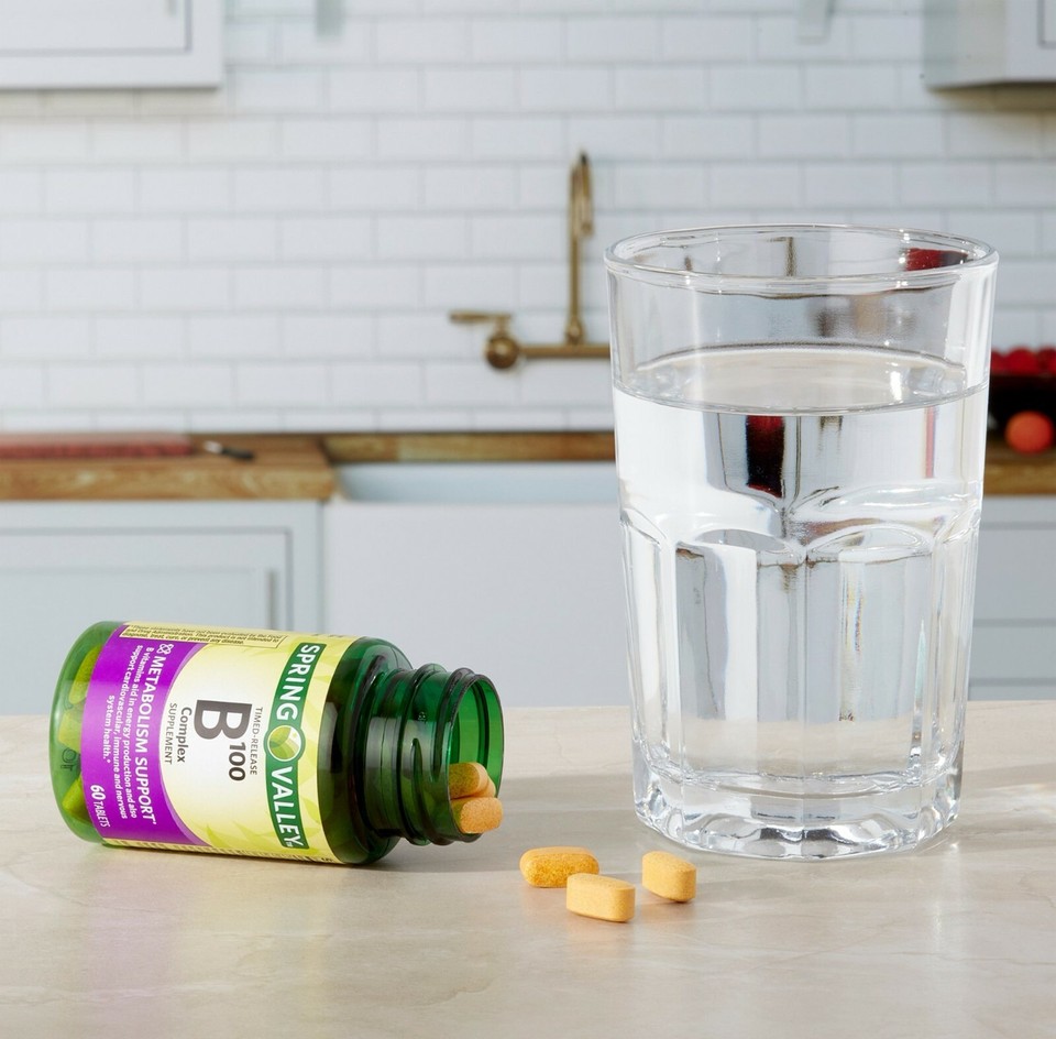 Spring Valley Timed-Release B100 Complex Tablets, 60 Count | eBay