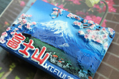 Mount Fuji Japan Tourist Travel Souvenir 3D Resin Fridge Magnet Craft ...