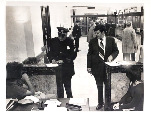 1972 Boston MA First National Holdup Attempt Police Witnesses Vtg Press ...