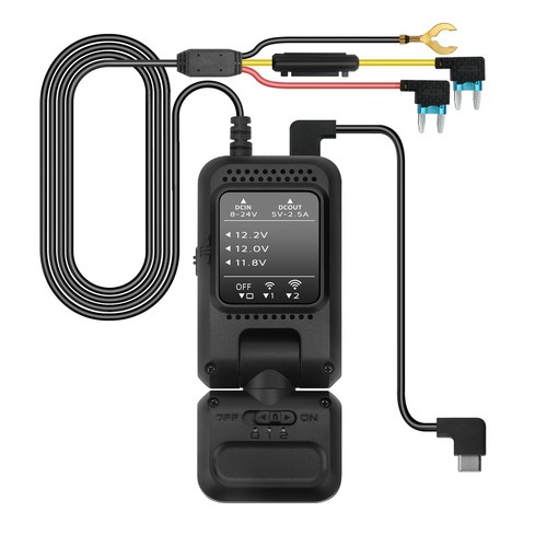 Dash Cam Hardwire Kit USB C ,with Dual-Chip 360° Radar Sensor for 24H ...