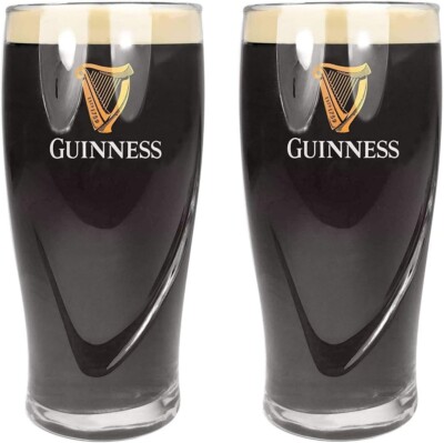 Guinness Gravity Pint Glass 20oz Stout set of 2 or 4 - Embossed Harp ...