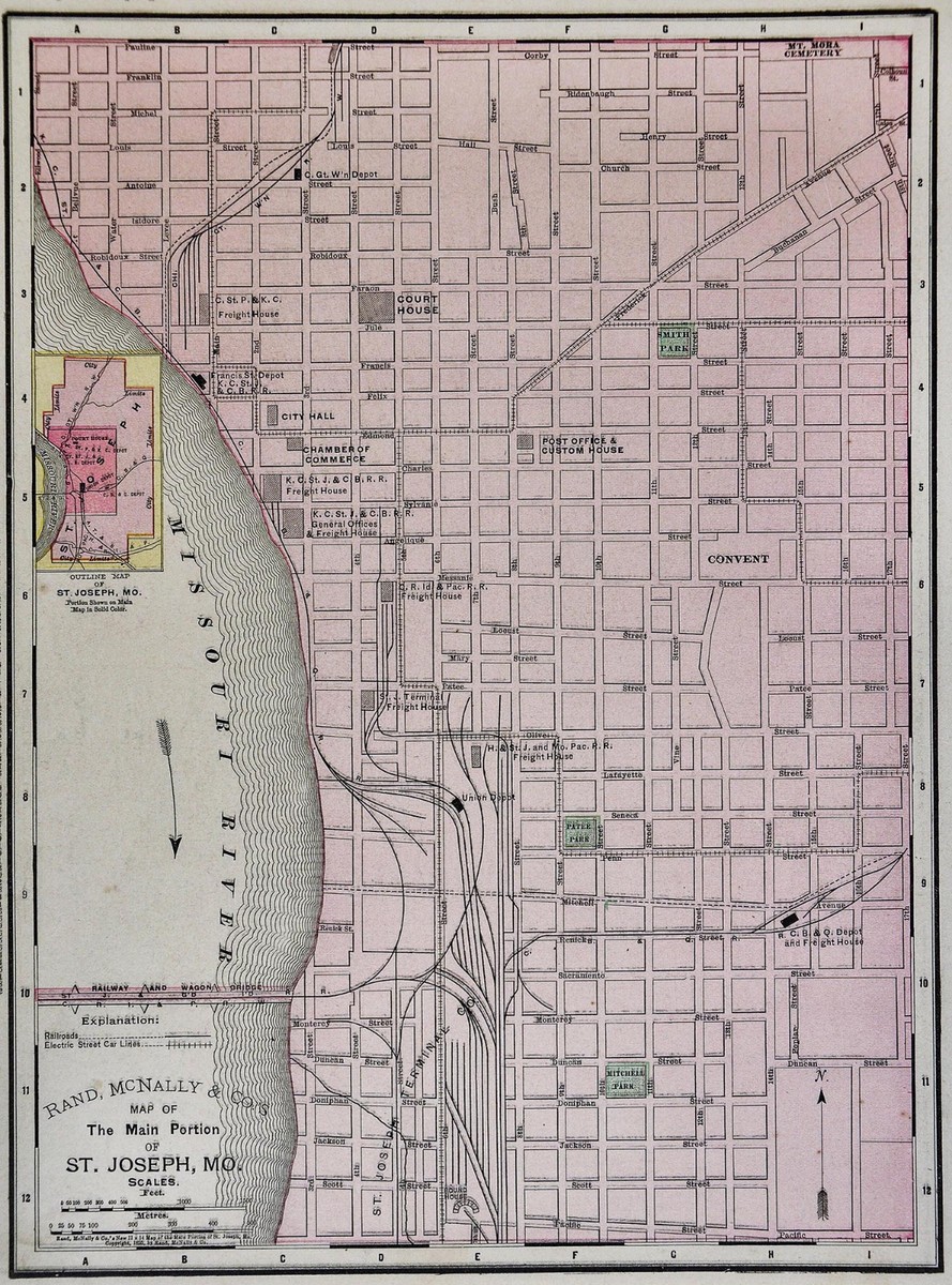 Mapa Del Estado De Missouri De Rand Mcnally Antique Maps Of The