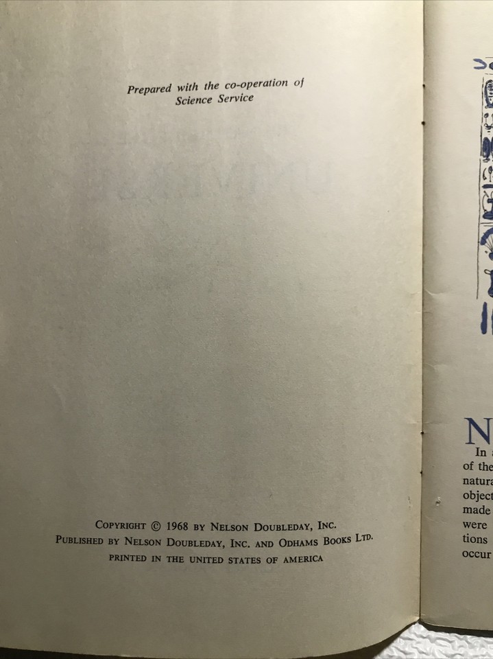 1968 Science Service Universe Science Program The Nature Of The ...