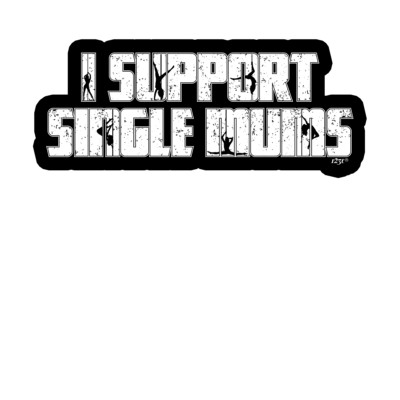 2 x Large Car Stickers i support single mums Decal Bumper Laptop Window ...