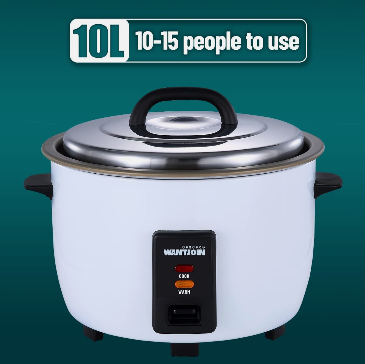 NIB Wantjoin Rice cooker Stainless Cooker 10L capacity 42 CUPS ...
