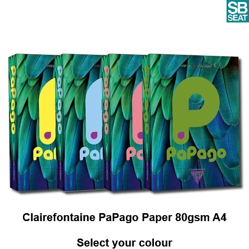 500 Sheets Clairefontaine A4 PaPago 80gsm Various Colour Paper Ream ...