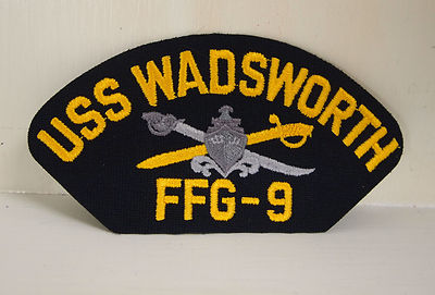 USS Wadsworth FFG - 9 with shield and crossed swords patch patches US ...