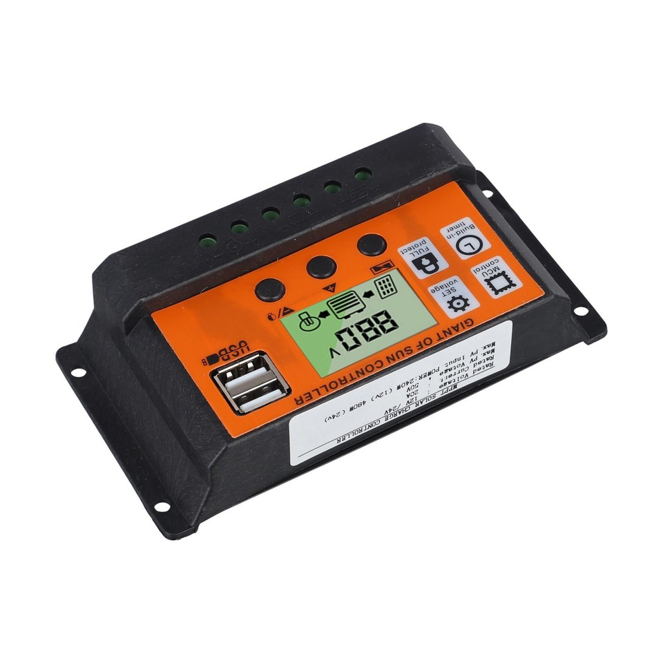 Dual USB Port Solar Charge Controller for Optimal Solar Panel Battery ...