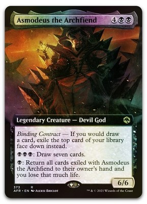Asmodeus the Archfiend (Extended Art) #373 (Foil) NM Forgotten Realms ...