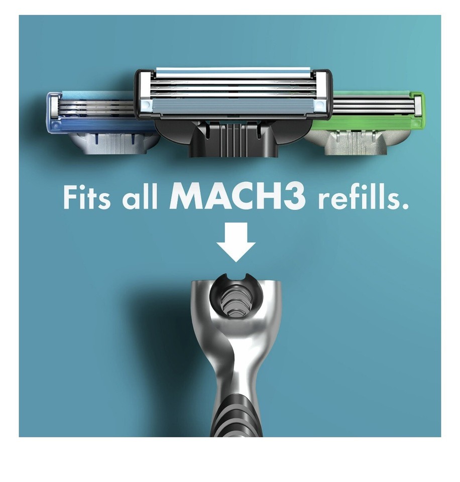 NEW GILLETTE MACH 3 RAZOR, 3 BLADE CARTRIDGE RAZOR | eBay