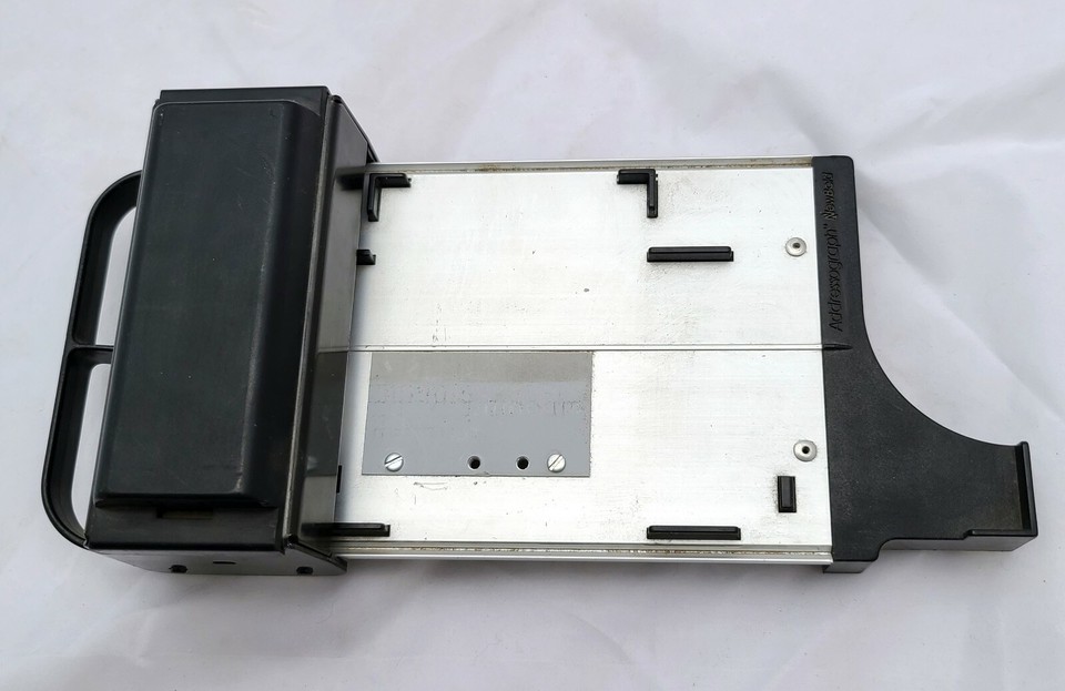 NewBold Addressograph Manual CREDIT CARD SLIDER w/Flatbed Imprinter 3x5 ...