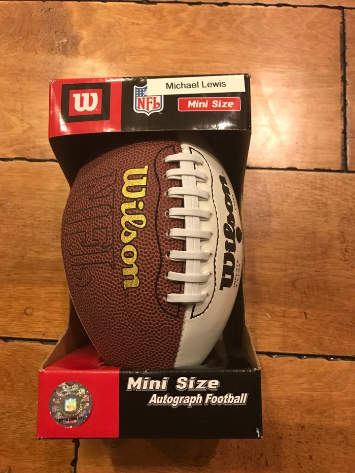 Wilson NFL mini football signed Autograph by MICHAEL LEWIS NOTATED #32 ...