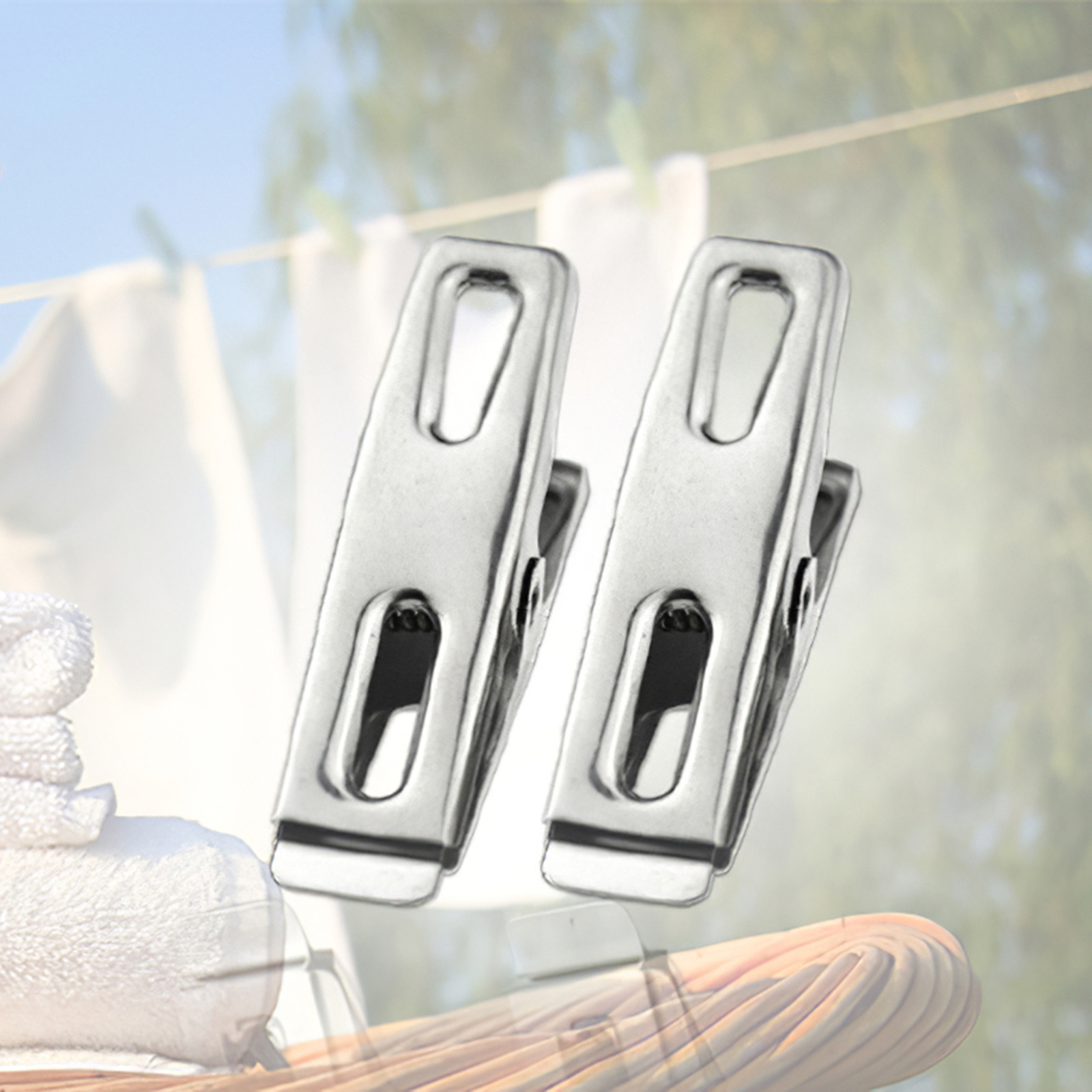 20pcs Super Strong Stainless Steel Clothes Pegs Washing Line Laundry ...