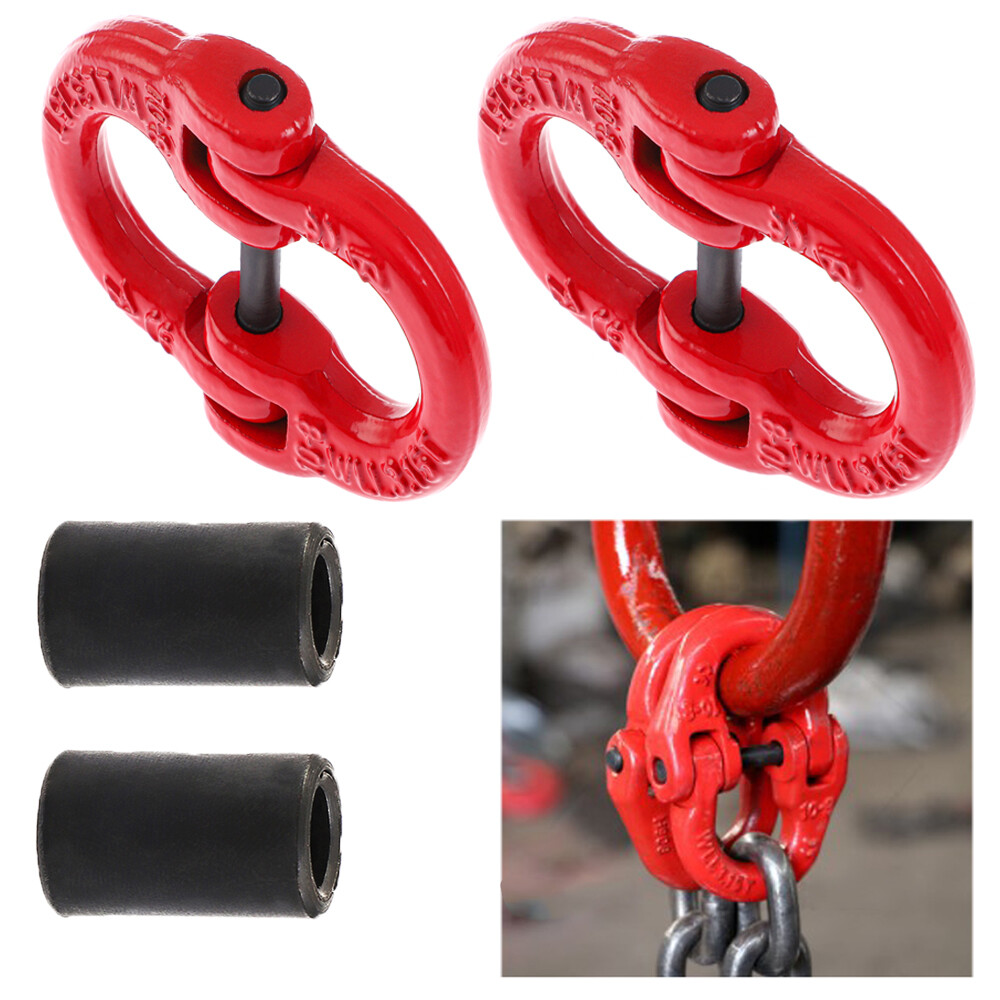 2x Tow Hitch Hammer Lock Grade 80 Safety Chain Link Coupler WLL 3150KG ...