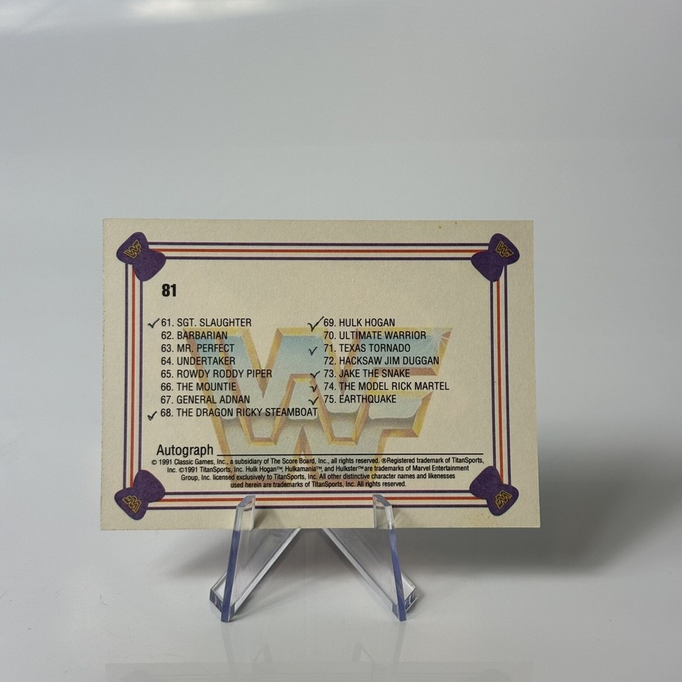 Paul Roma Card 1991 Classic WWF Superstars #81 Wrestling Card WWE | eBay