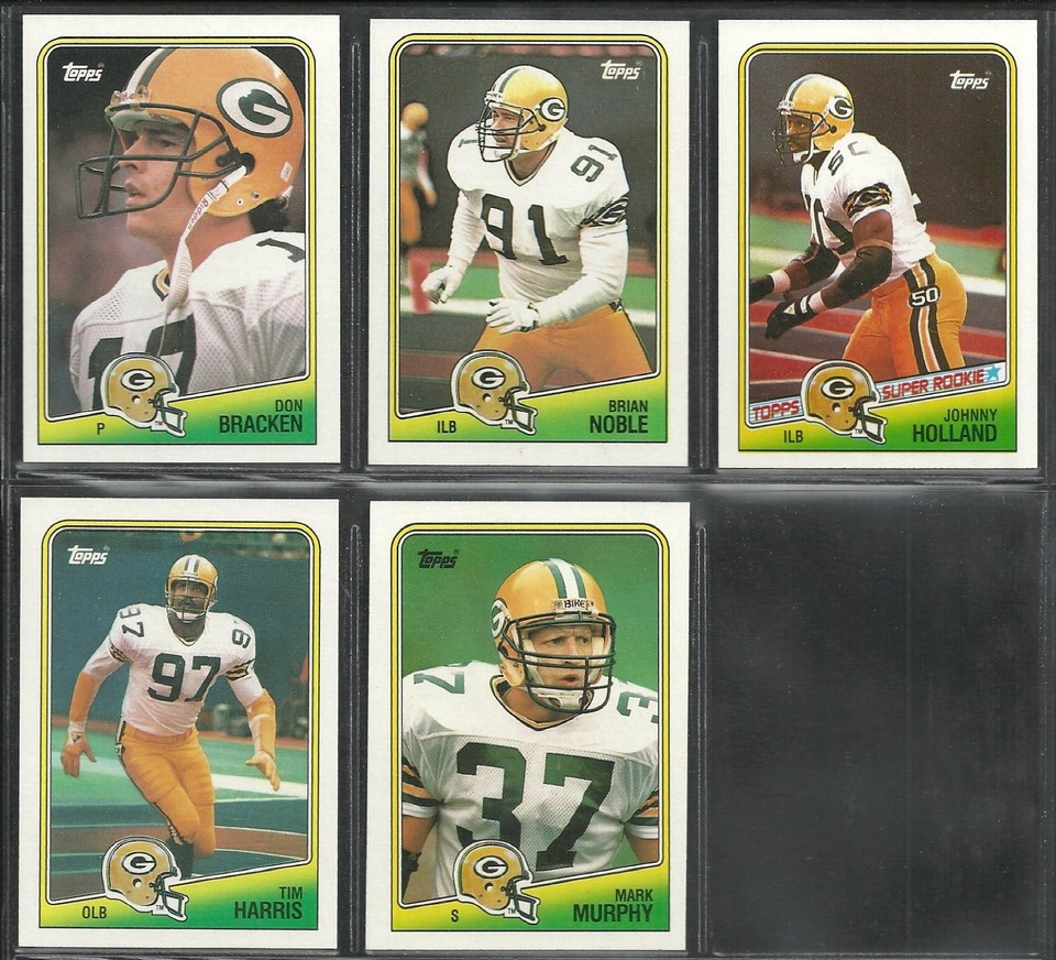 1988 TOPPS GREEN BAY PACKERS TEAM SET (11) PACK FRESH - JOHNNY HOLLAND ...