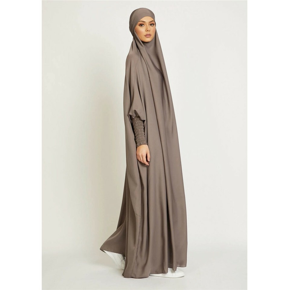 One Size Overhead Burqa Kaftan Robe Muslim Women Long Dress Islamic ...