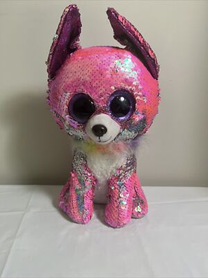 Charmed Dog Sequin Flippables Ty Beanie Boos Stuffed Animal Plush Small ...