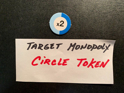 Monopoly Target CIRCLE TOKEN Blue / Blue x2 Game Replacement Piece ...