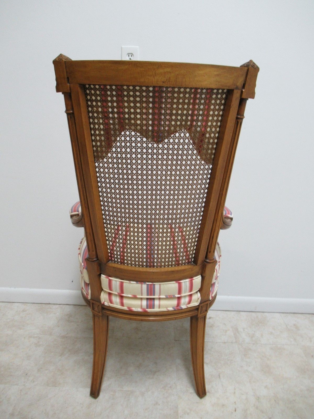 Baker Furniture French Regency Fireside Cain Back Arm Lounge Chair B | eBay